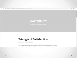 The triangle of satisfaction | PPT