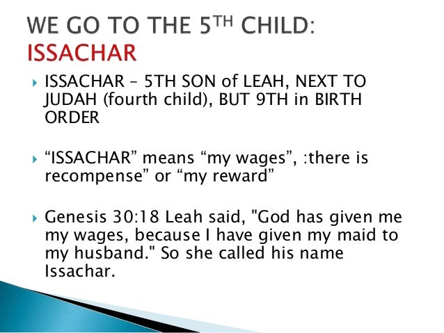 The tribe of issachar