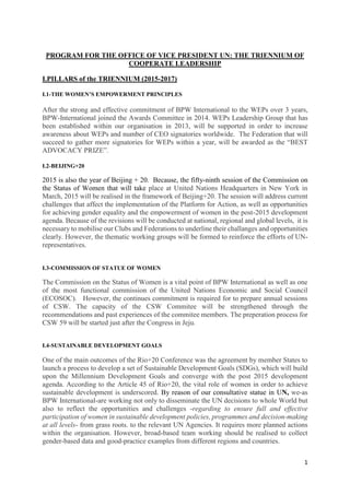 The triennium of cooperate leadership-BPW | PDF