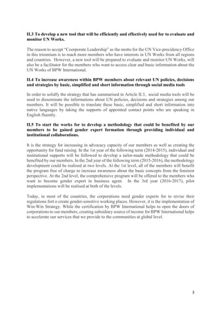The triennium of cooperate leadership-BPW | PDF