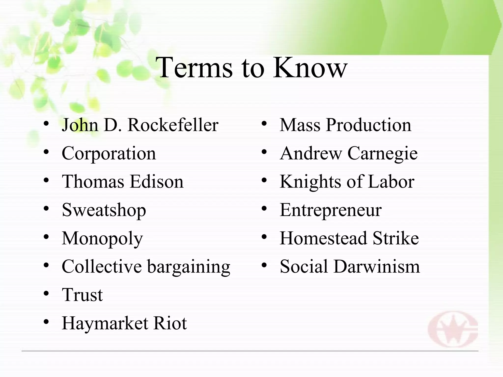 The Triumph of Industry | PPT | Business and Finance