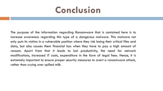 Ransomware: A Perilous Malware | PPT