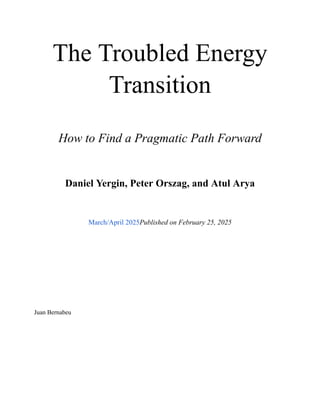 The Troubled Energy Transition 2025- Daniel Yergin et. al | PDF
