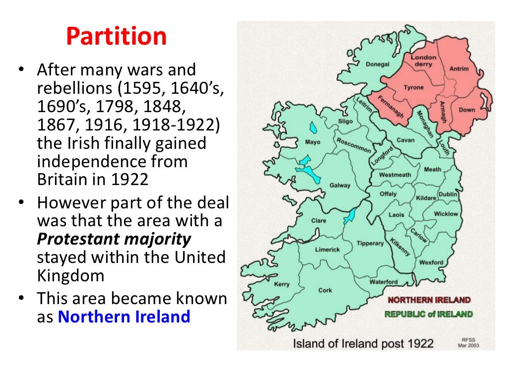 'The troubles' in northern ireland