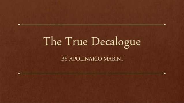 The True Decalogue