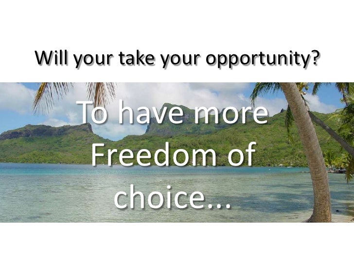 The true meaning of opportunity