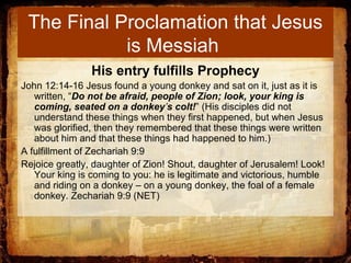 The Triumphant Entry - John 12:9-19 | PPT