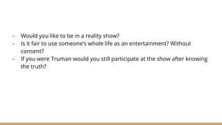 The truman show ppt | PPTX