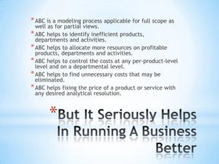 The Truth About ABC Costing - Aditya Yadav | PPT