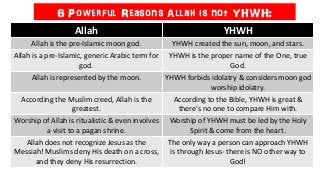 Allah Vs Jehovah