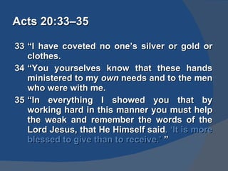 The Blessed Test - Money Matters - www.get-Truth.org