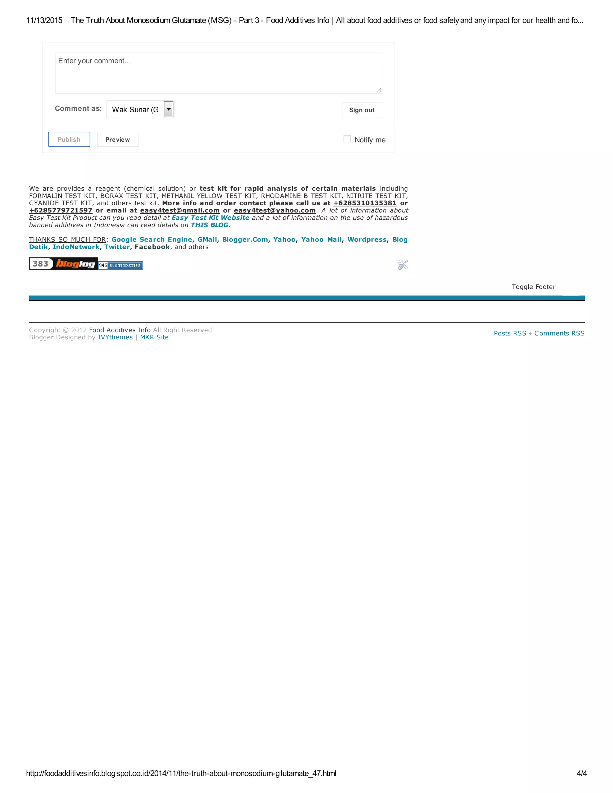 The truth about monosodium glutamate (msg) part 3 | PDF
