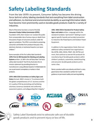 The truth about permanent safety warning labeling for lse polyolefin ...