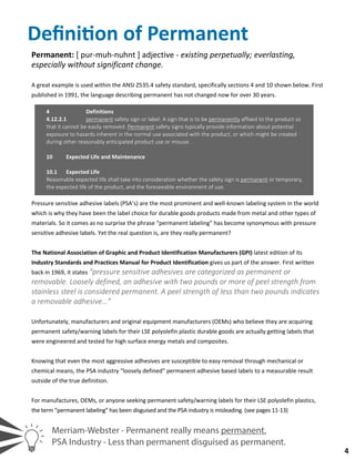 The truth about permanent safety warning labeling for lse polyolefin ...