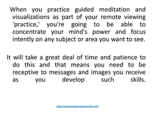 The truth is out there remote viewing | PPTX