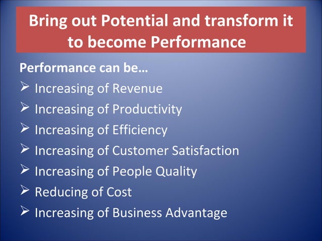 The Truth of Performance Coaching by Sirirat Siriwan | PPT