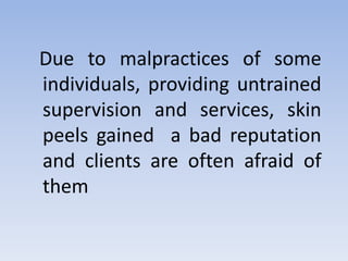 The truths about skin peeling | PPTX
