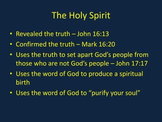 The truth through the spirit | PPTX