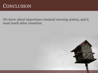 The tsunami warning system (week 12 cwhw) | PDF