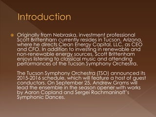 The Tucson Symphony Orchestra 2015-2016 Schedule | PPTX