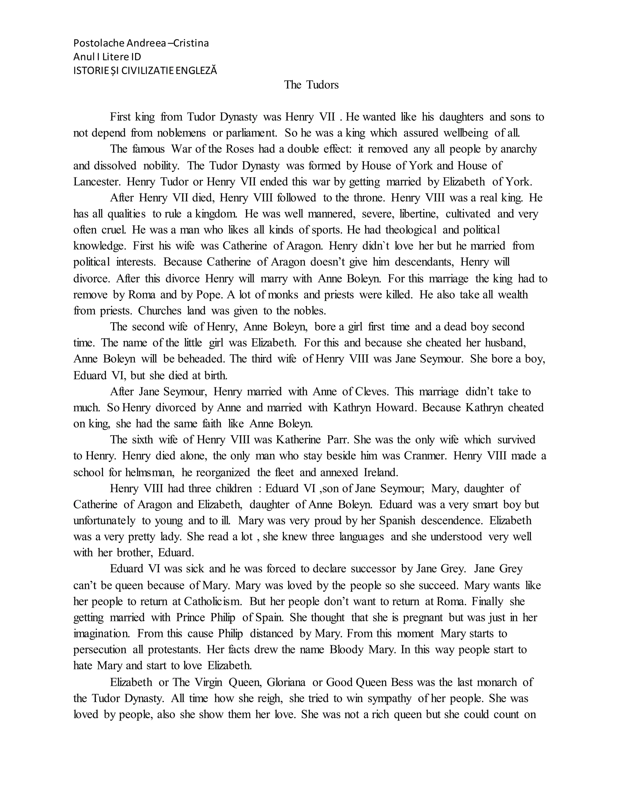 The tudors | DOCX