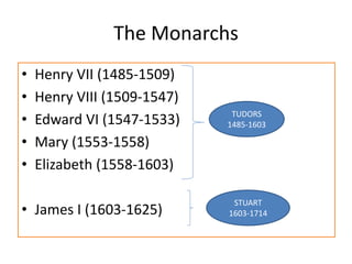 The Tudors and the Stuarts | PPTX