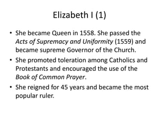 The Tudors and the Stuarts | PPTX
