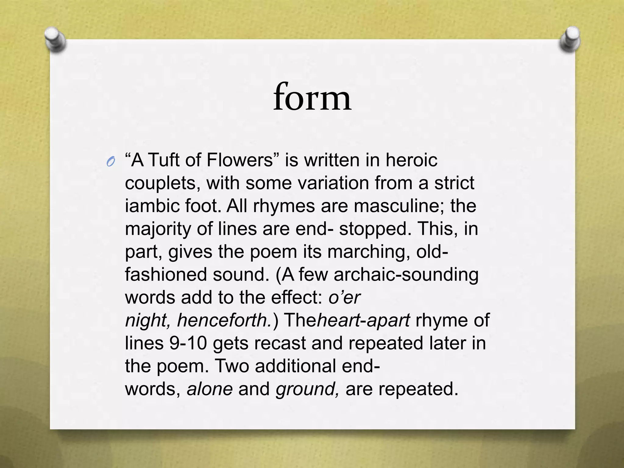 The tuft of flowers | PPTX