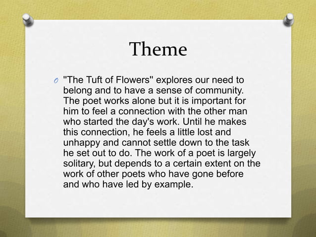 The tuft of flowers | PPT