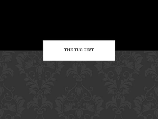 The TUG test (Timed Up and Go) to predict falls risk | PPTX
