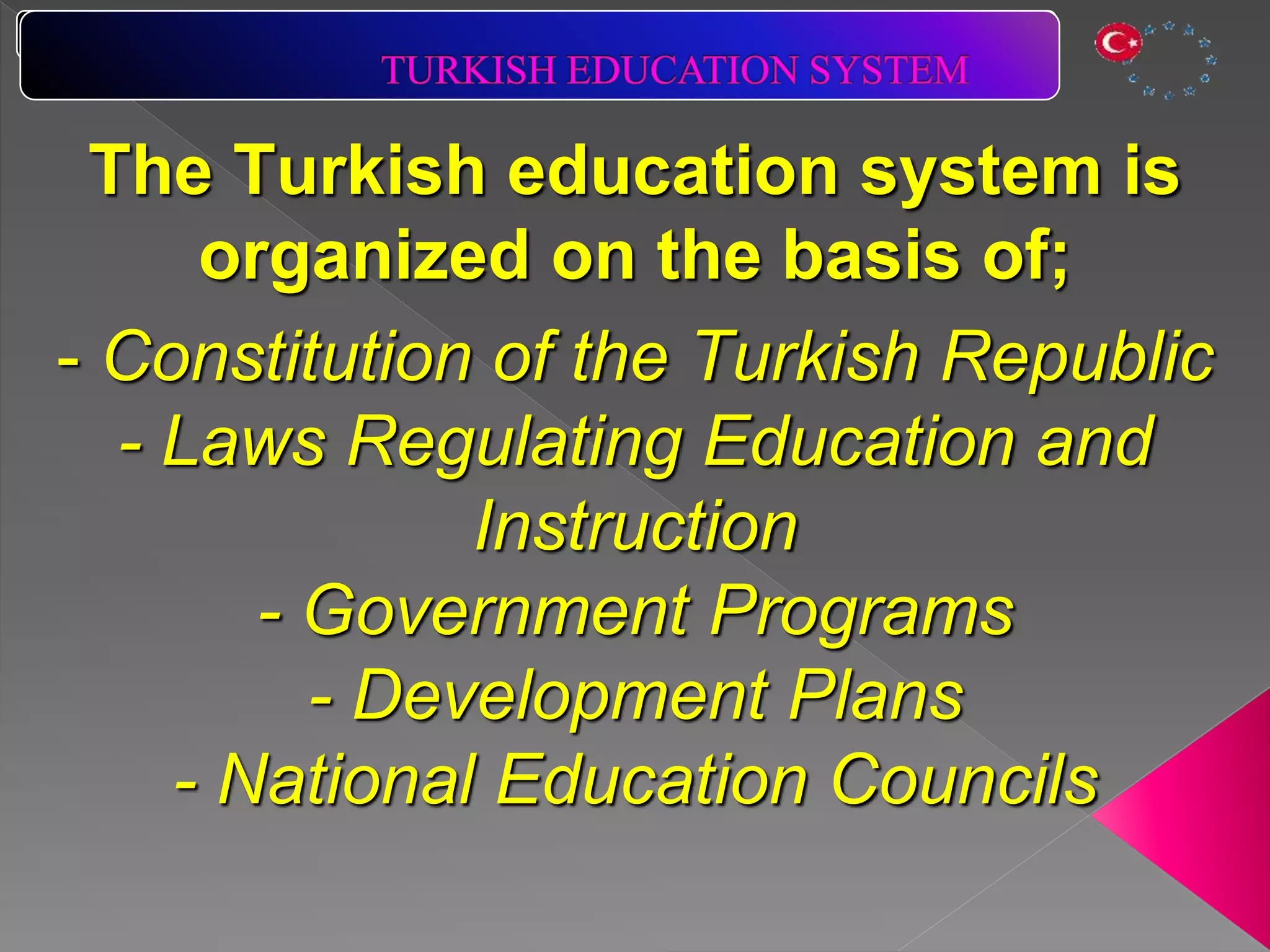 The turkish educational system | PPTX