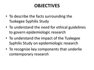 The tuskegee study | PPTX
