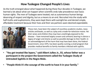 The tuskegee study | PPTX