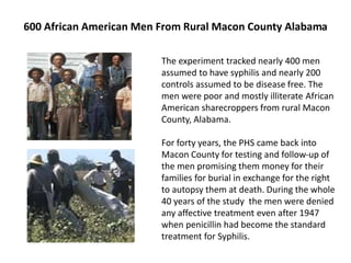 The tuskegee study | PPTX