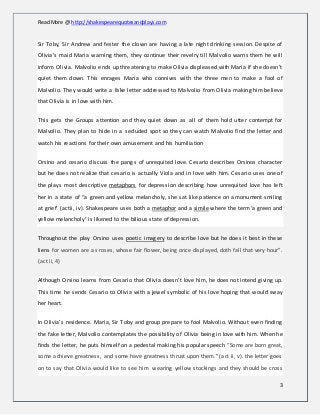 Twelfth Night Summary