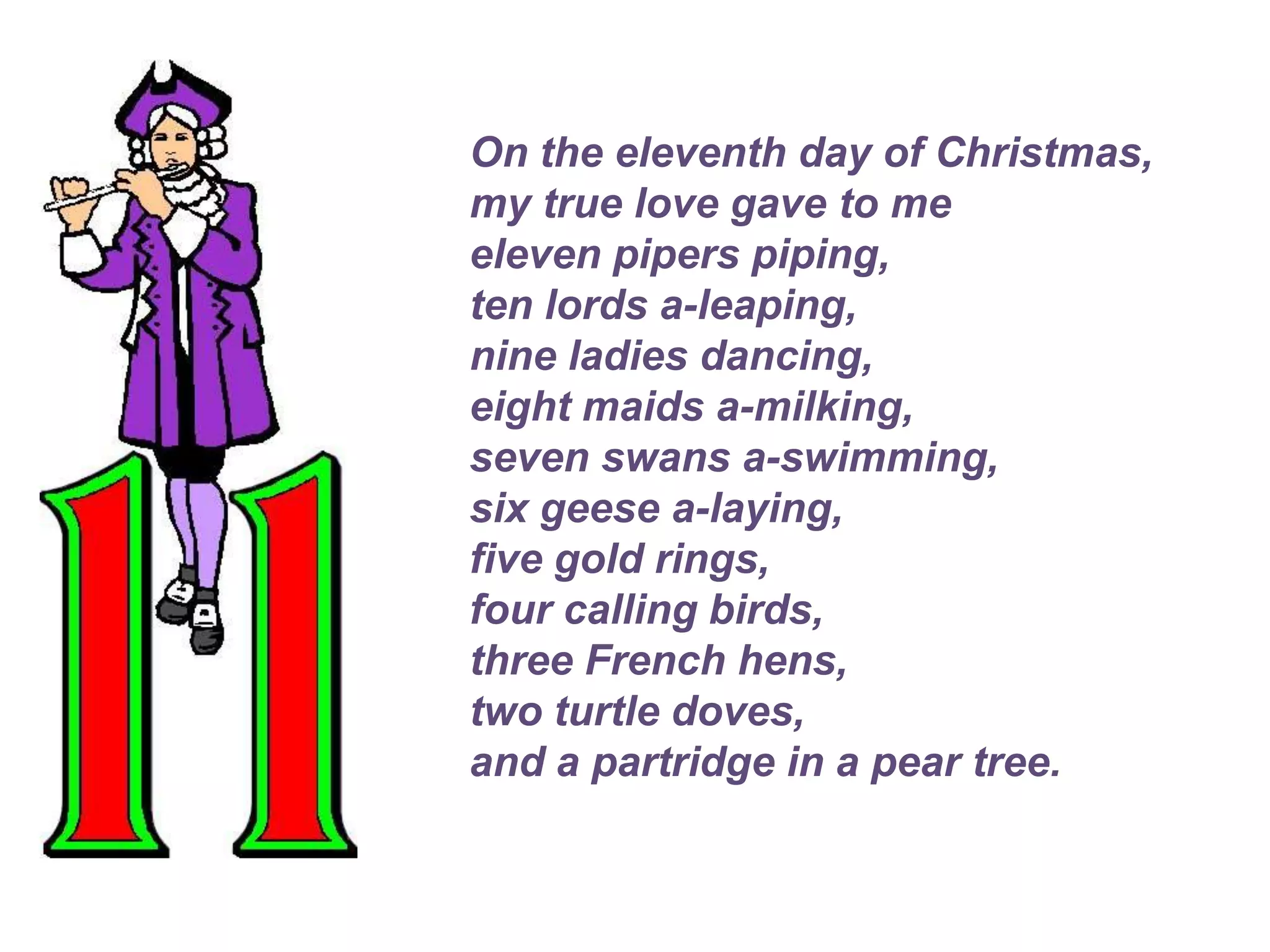 The twelve days of Christmas | PPTX