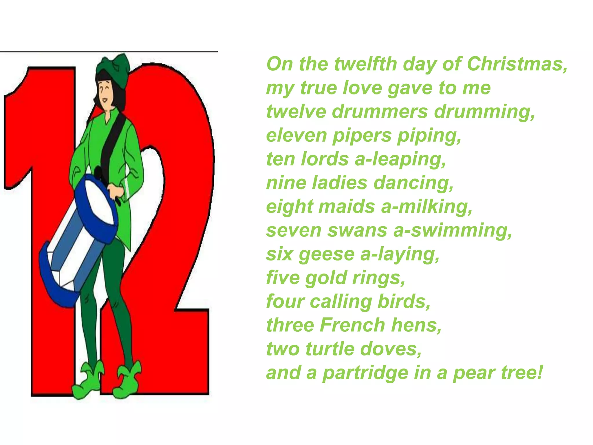 The twelve days of Christmas | PPTX