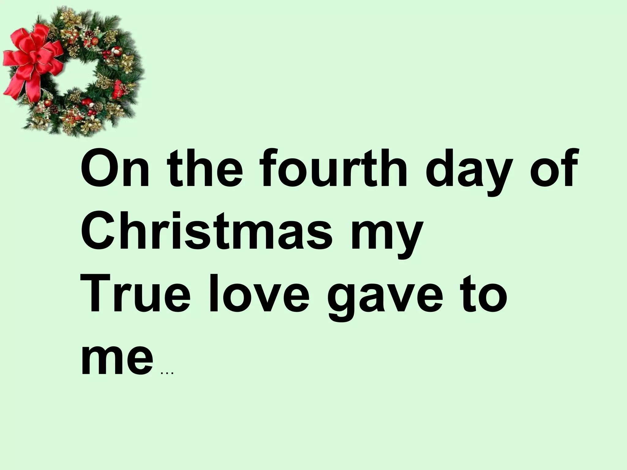 The twelve days of Christmas audio | PPT