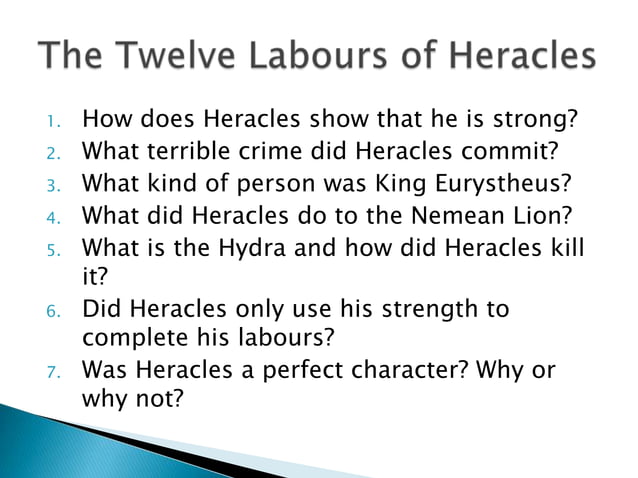 The twelve labours of heracles | PPTX