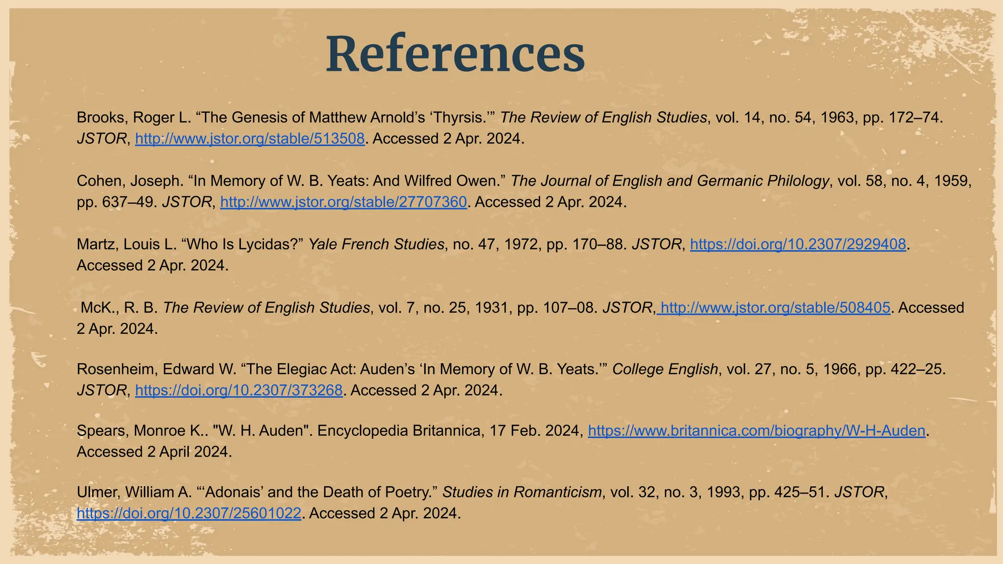 In Memory of w.b. yeats and The Tradition of Elegy | PDF