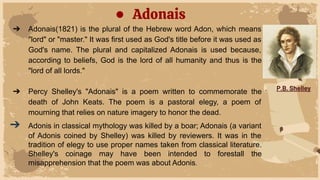 In Memory of w.b. yeats and The Tradition of Elegy | PPT