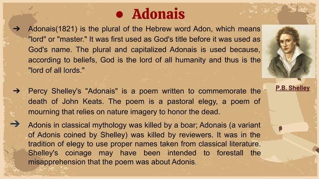 In Memory of w.b. yeats and The Tradition of Elegy | PPT