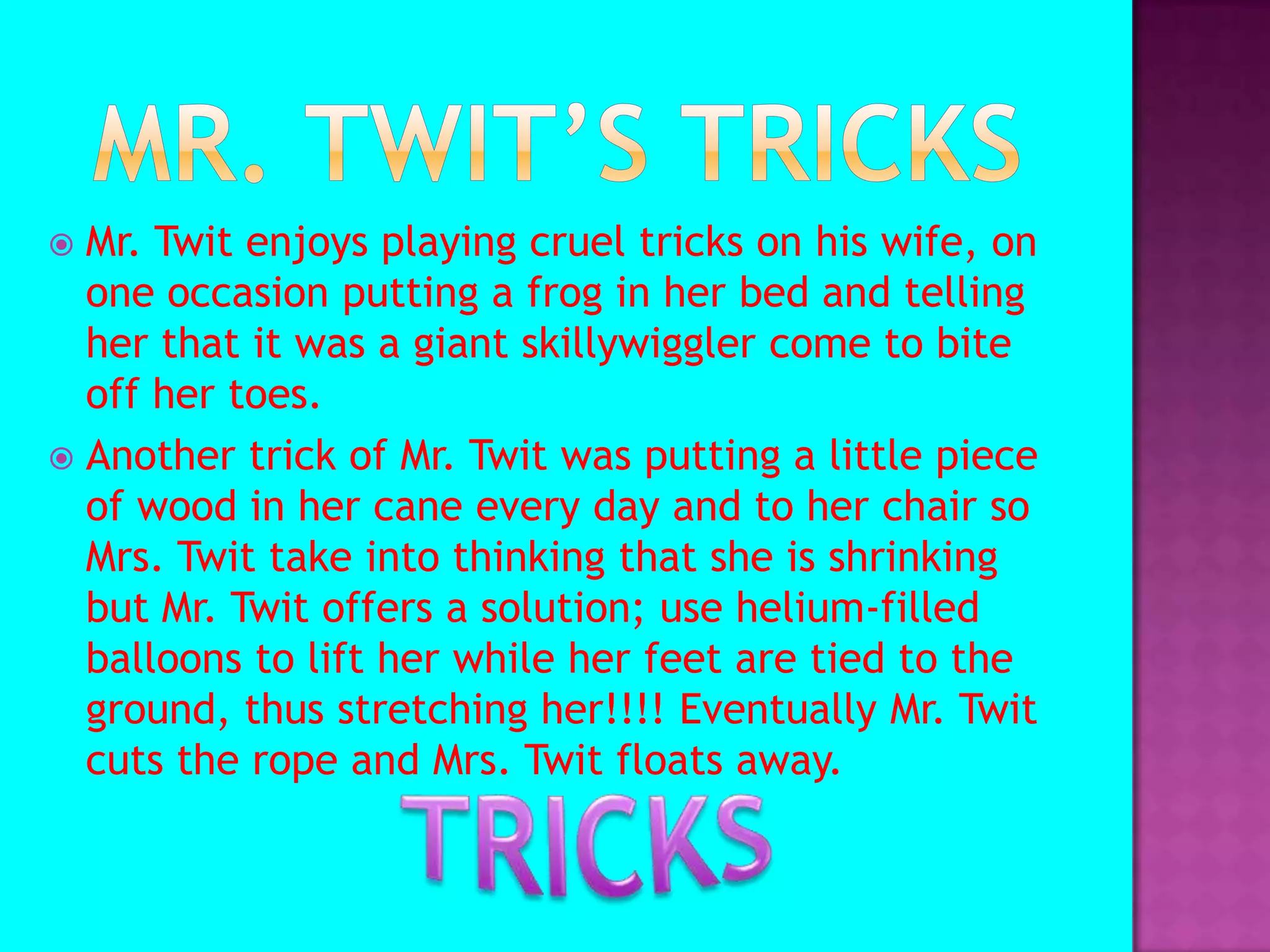 The twits roald dahl | PPSX