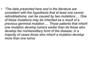 The two hit hypothesis, Dr BÙI ĐắC CHÍ | PPT