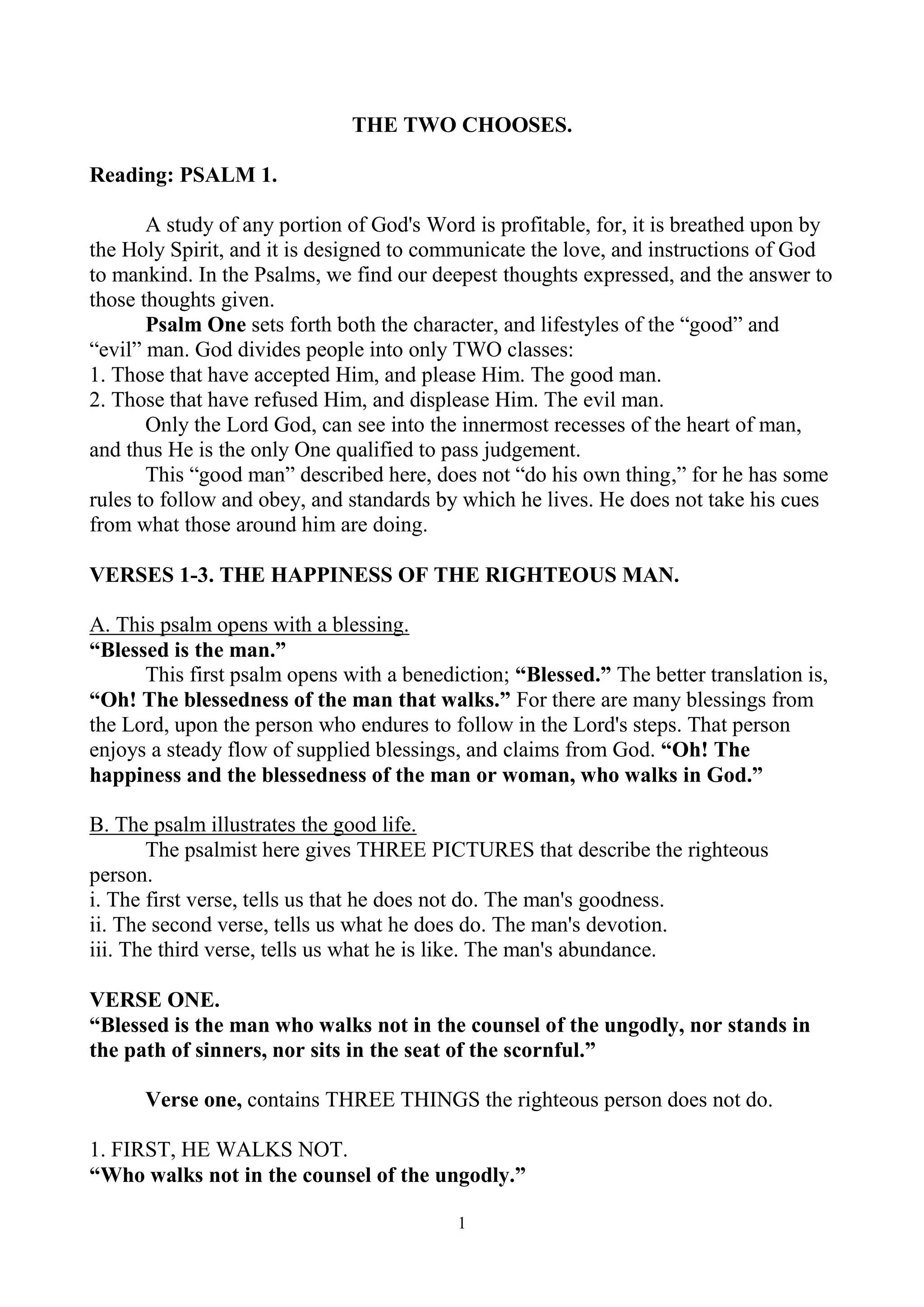 The Two Chooses Psalm 1:1-3. | DOCX