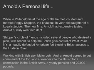 The two faces of benedict arnold | PPT