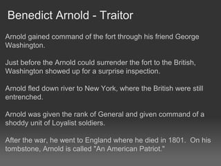 The two faces of benedict arnold | PPT