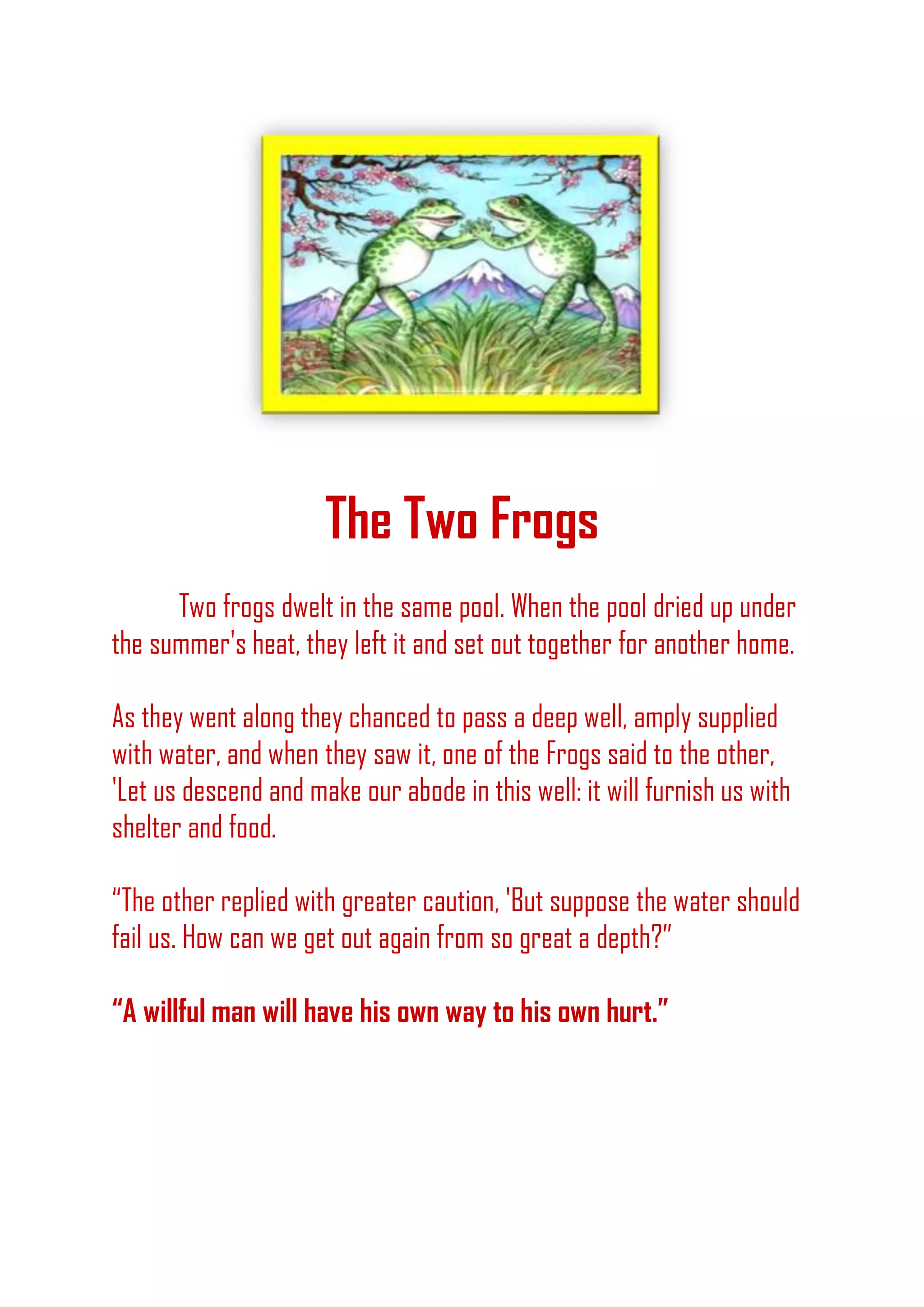 The two frogs waree | DOCX