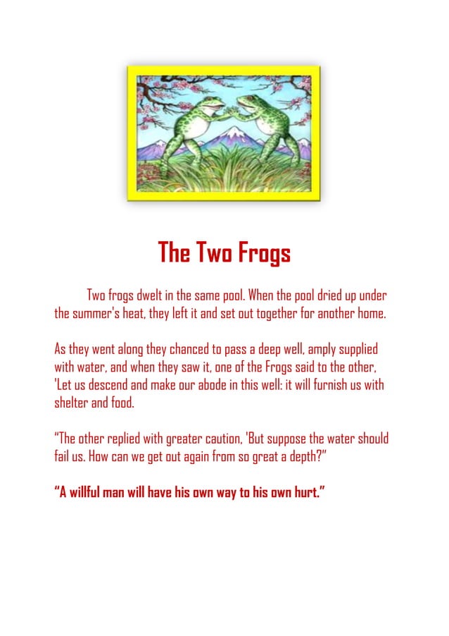 The two frogs waree | DOCX