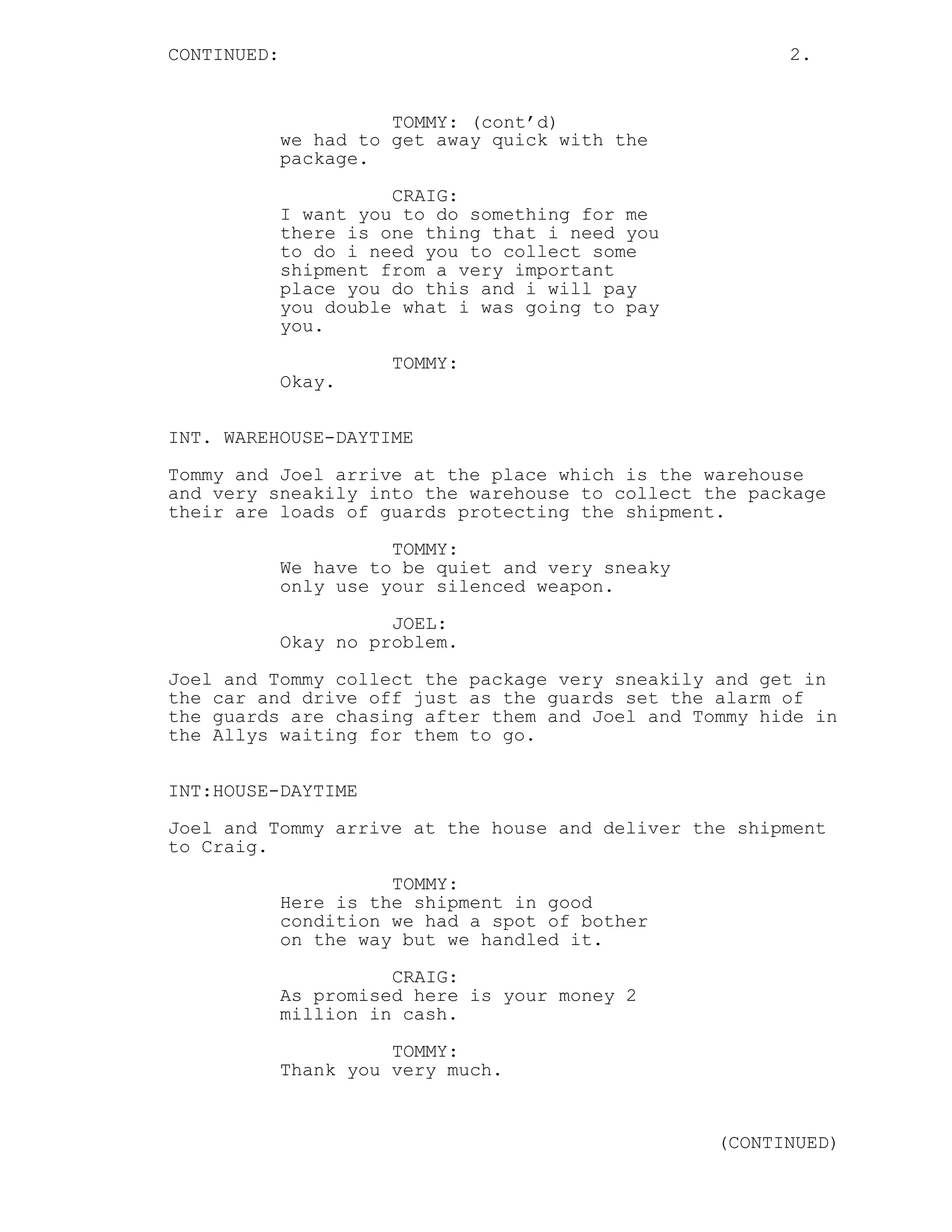 The two gangsters final draft | PDF